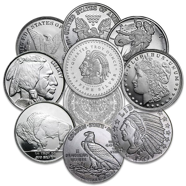 1/4 Oz Silver Round - Random Design, .999 Pure