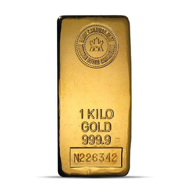 RCM Gold Bar - 1 Kilo (32.151 troy oz), .9999 Pure