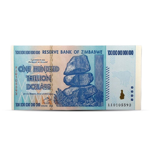 Zimbabwe 100 Trillion Dollars Note (Uncirculated)
