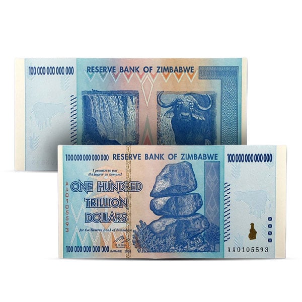 Zimbabwe 100 Trillion Dollars Note (Uncirculated)