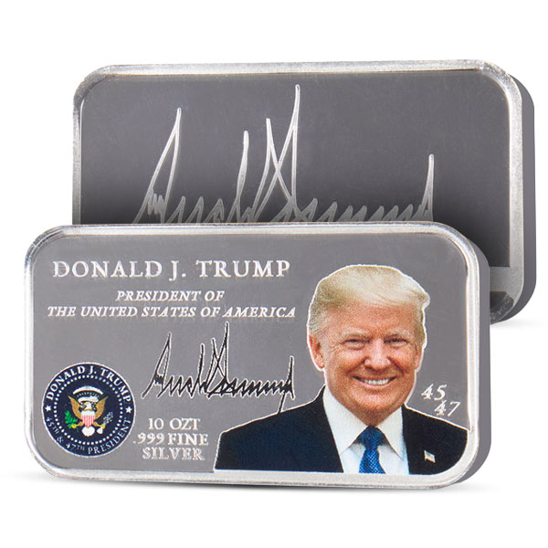 Trump "Big Beautiful Bar" - 10 Troy Ounce, .999 Pure Silver