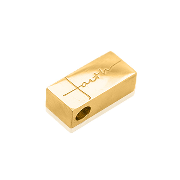 Gold Pendant - Pillar of Faith **Polished Finish** - 12.1 Grams, 24K Pure