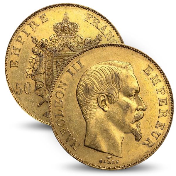 French 50 Franc Gold, .4667 Ounce Gold Coin