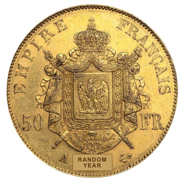 French 50 Franc Gold, .4667 Ounce Gold Coin