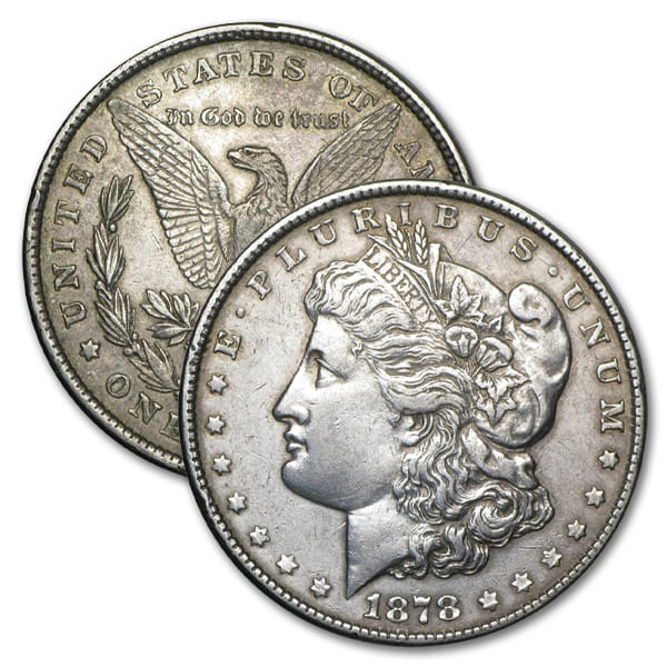 1878 Morgan Silver Dollar 8 Tail Feather - Very Fine to Extra Fine