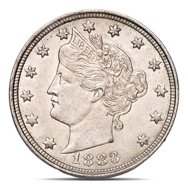 1883 Liberty Head V Nickel, No Cents (AU) Value & Guide- Money Metals