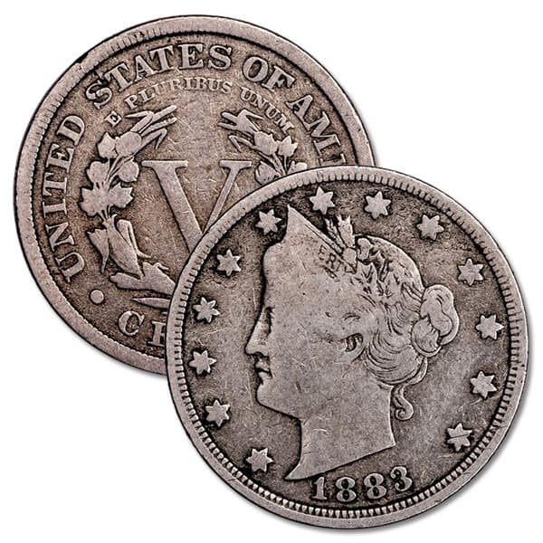 1883 Liberty Head V Nickel With Cents (G-VG): Value & Guide - Money Metals