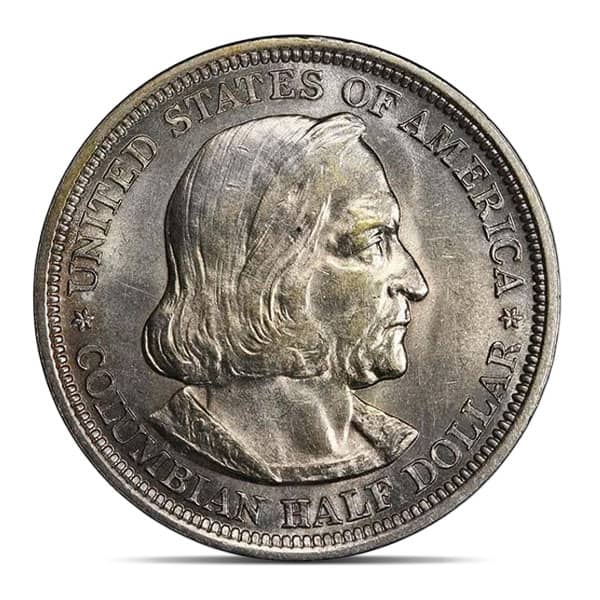 Columbus Silver Half Dollars 2-Coin Set (1892 & 1893) - Almost Uncirculated