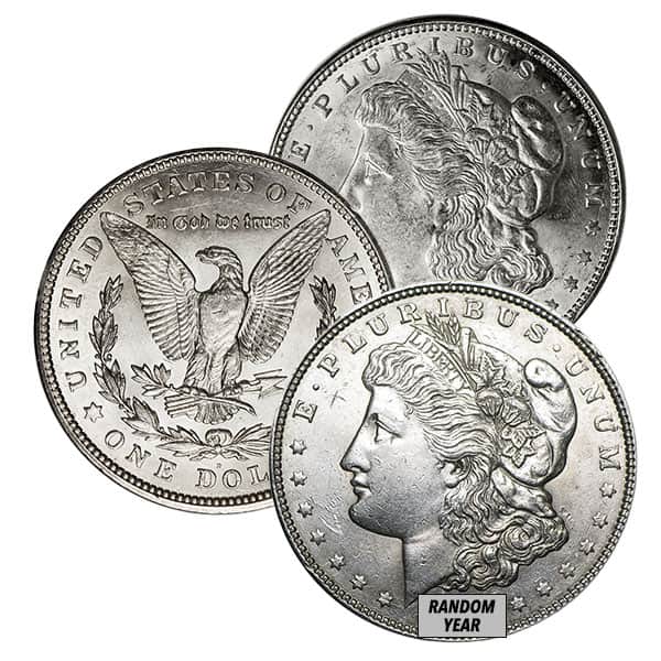 AU Morgan Dollars - 10 Coin Set (Ten Different Dates/Mint Marks)