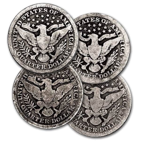 $1 Face Value - Barber Quarters (Avg Circ, Full Dates)