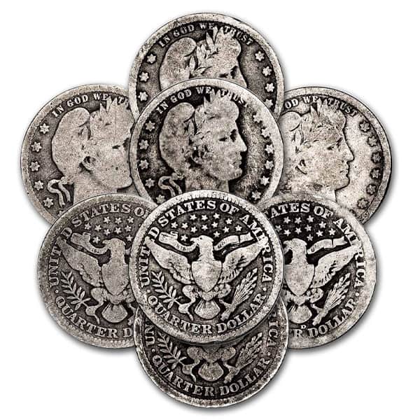 $1 Face Value - Barber Quarters (Avg Circ, Full Dates)