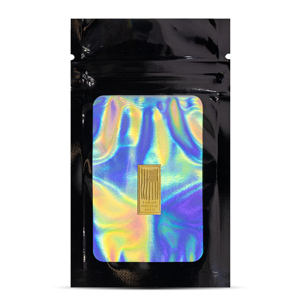 American Flag Gold Bar, 1 Gram .9999 Pure