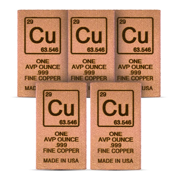Copper BAR - Element Design, 1 Ounce, .999 Pure Copper