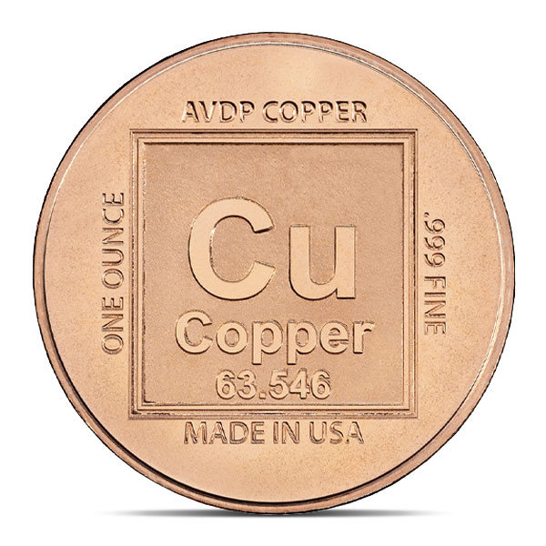 Copper Pope Leo XIV Round - 1 AVDP Oz, .999 Pure Copper