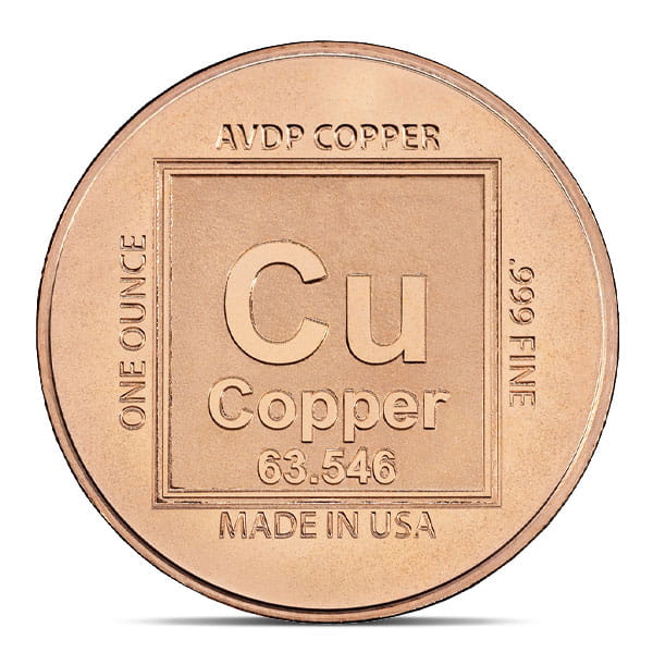 Copper Ten Commandments Round - 1 AVDP Oz, .999 Pure Copper