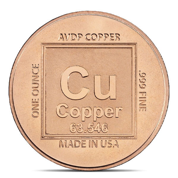 Copper UFO and US Capitol Round - 1 AVDP Oz, .999 Pure Copper
