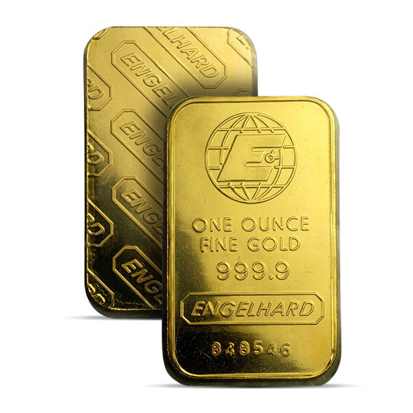Engelhard 1 Oz Gold Bar - .9999 Pure