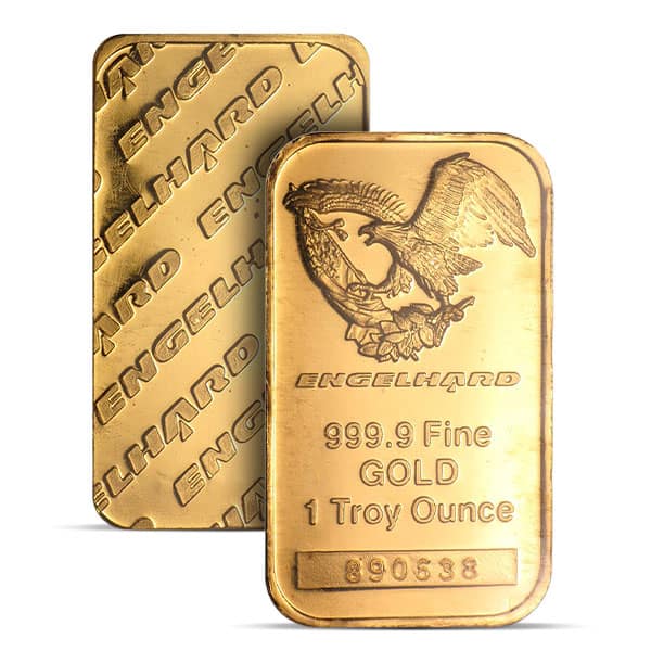 Engelhard 1 Oz Gold Bar - .9999 Pure