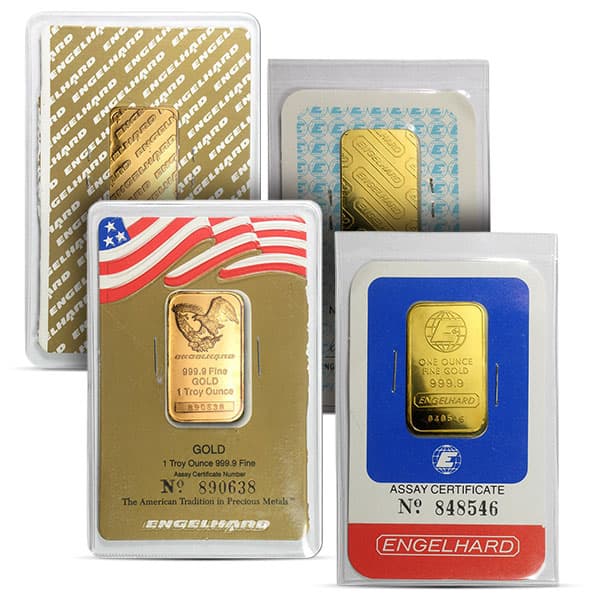 Engelhard 1 Oz Gold Bar - .9999 Pure