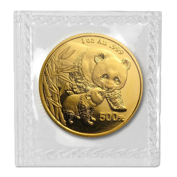 Chinese Panda, RANDOM Date .999 Gold, 1 Troy Ounce