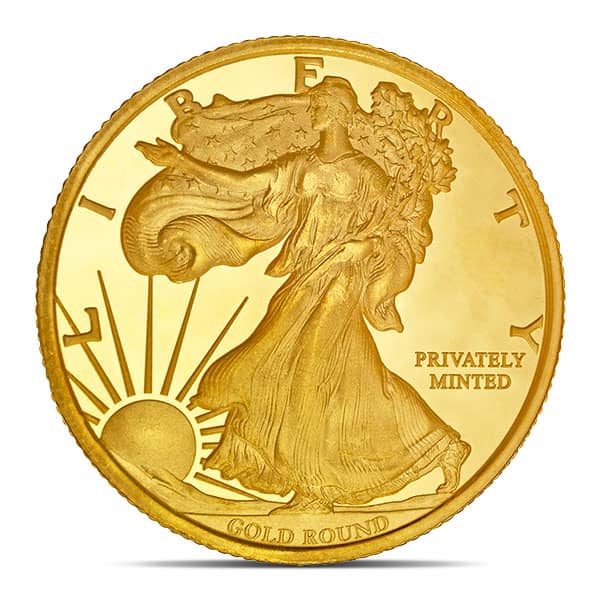 Walking Liberty Gold 1 Troy Oz Round - .9999 Pure