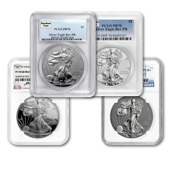 PR70 / PF70 Graded Silver American Eagle (PCGS / NGC) - RANDOM Dates 1 ...