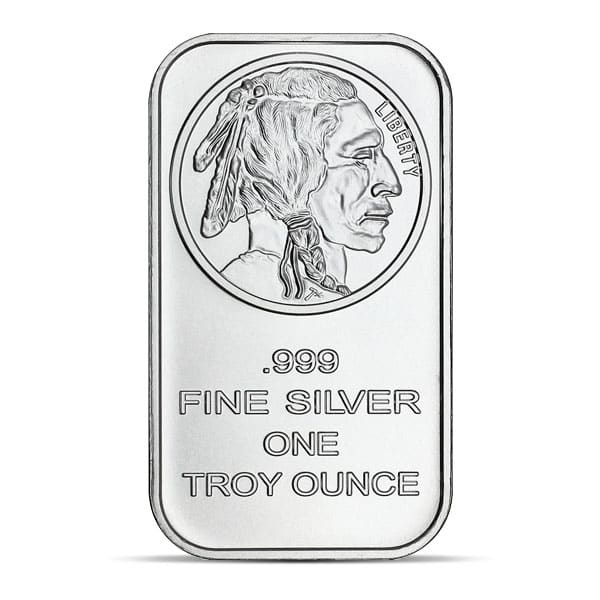 1 Oz Silvertowne Buffalo Silver Bars for Sale - Money Metals