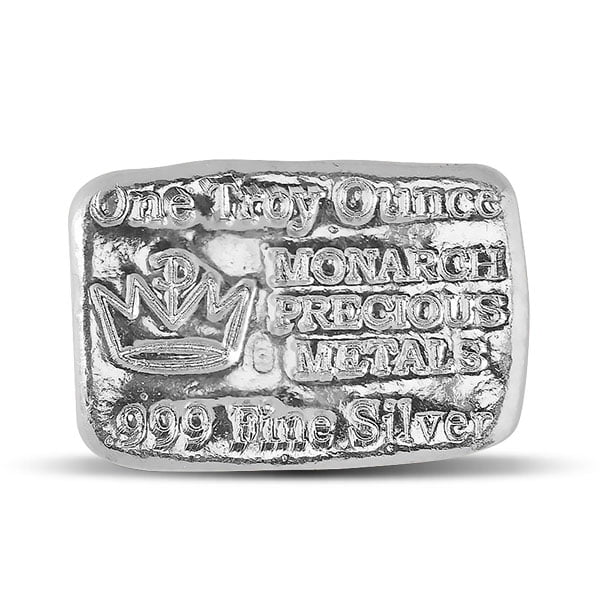 Monarch Hand Poured 1 Ounce Silver Bar - .999 Pure