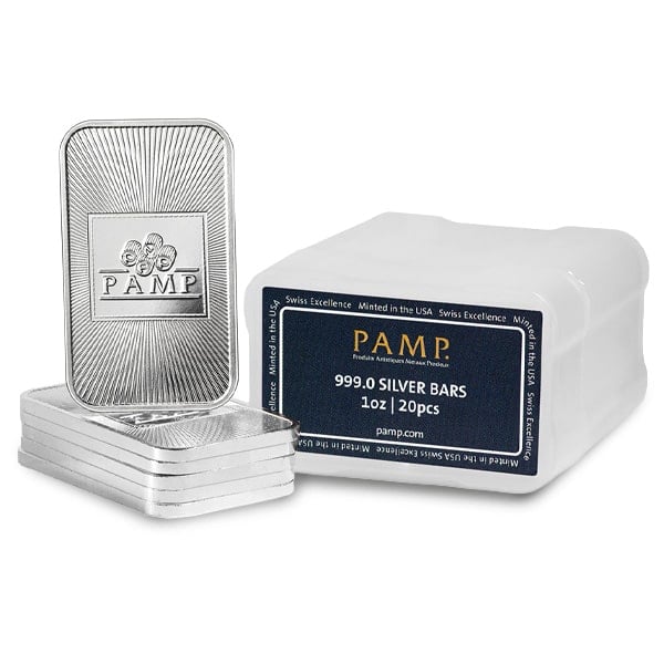 PAMP 1 Troy Ounce Bar, .999 Pure Silver