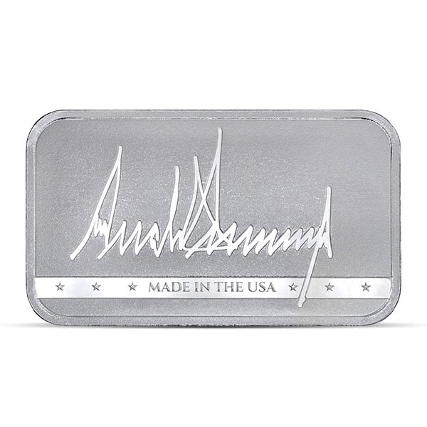 Trump Signature Presidential Silver Bar - 1 Troy Ounce, .999 Pure Silver