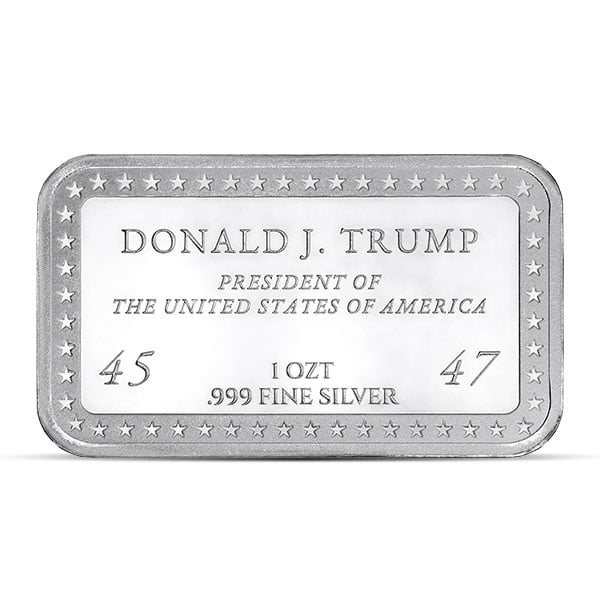 Trump Signature Presidential Silver Bar - 1 Troy Ounce, .999 Pure Silver