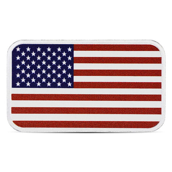 United States of America National Flag Silver Bar (Colorized) - 1 Troy ...