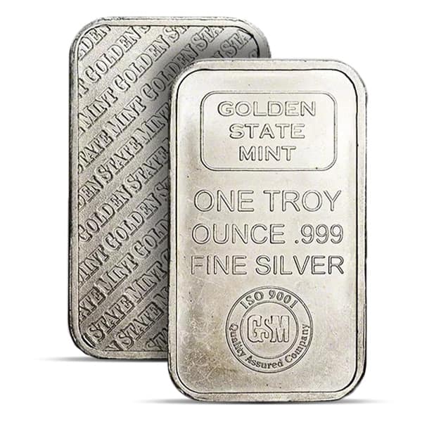 1 Ounce Silver Bar - .999 Pure (Secondary Market)