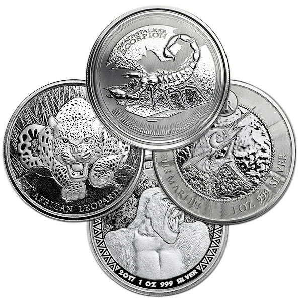 1 Oz Silver Coin - .999 Pure (Random Design) - Money Metals Exchange LLC