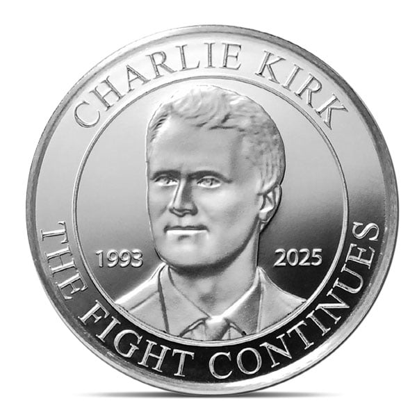 Charlie Kirk "The Fight Continues" - 1 Troy Ounce, .999 Pure Silver Round