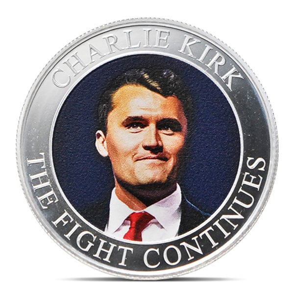 Charlie Kirk (Colorized) Round in Display Stand - 1 Troy Ounce, .999 ...