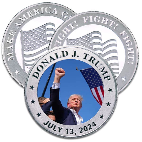July 13th Colorized Trump Silver Round (In Air-Tite Capsule) - 1 Troy ...