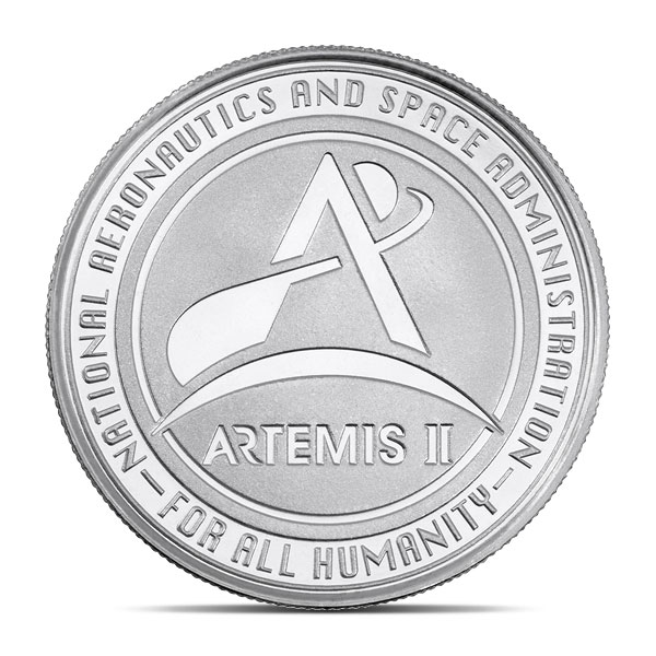 NASA Artemis II Silver Round - 1 Troy Ounce, .999 Pure