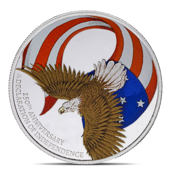 America 250th Anniversary 1 Ounce (Colorized) Silver Round, .999 Pure