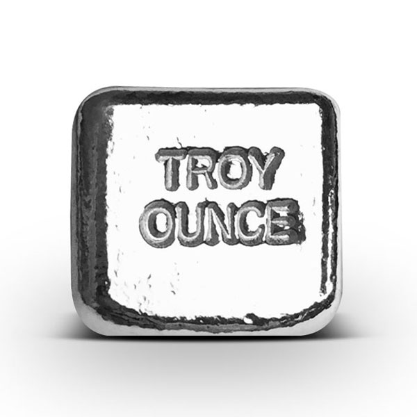 Yeager's Poured Silver 1 Troy Ounce Cube, .999 Pure Silver