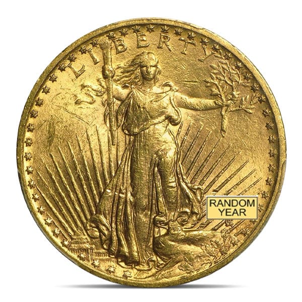 MS61 Graded St. Gaudens $20 U.S. Gold Coin (PCGS / NGC) - Random Dates