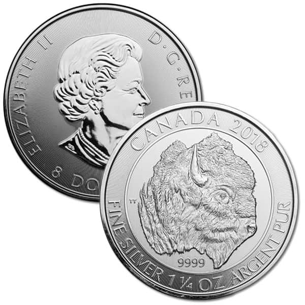 1-1/4 Ounce RCM 2018 Bison - .9999 Silver