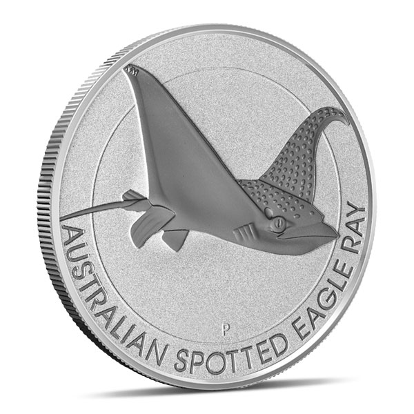 2021 Australian Spotted Eagle Ray - 1-1/2 Troy Oz .9999 Pure Silver