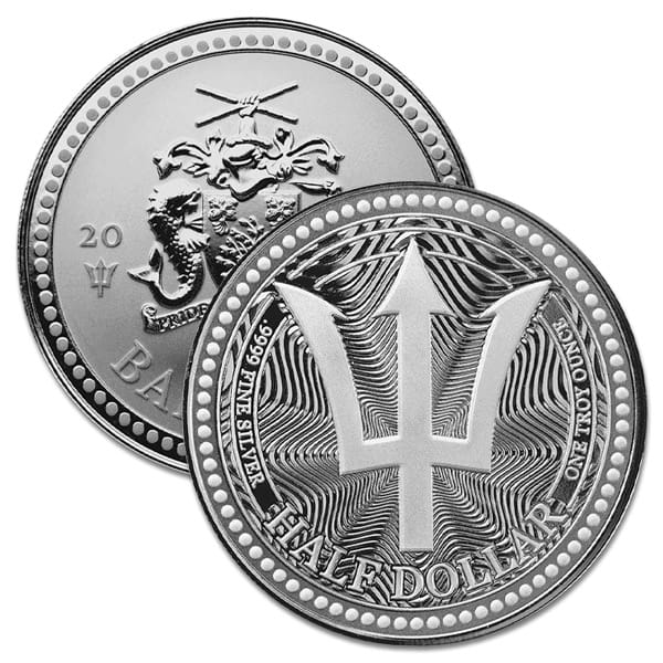 2025 Silver Barbados Trident Coin - 1 Troy Ounce, .9999 Pure