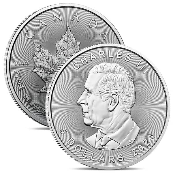 2026 Canadian Maple Leaf - 1 Troy Oz. Silver, .9999 Pure