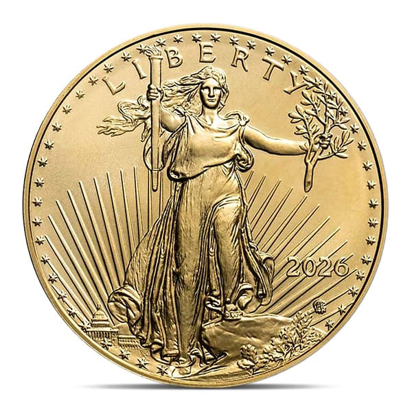 2026 1/10th Oz American Gold Eagle Coin 22k Purity