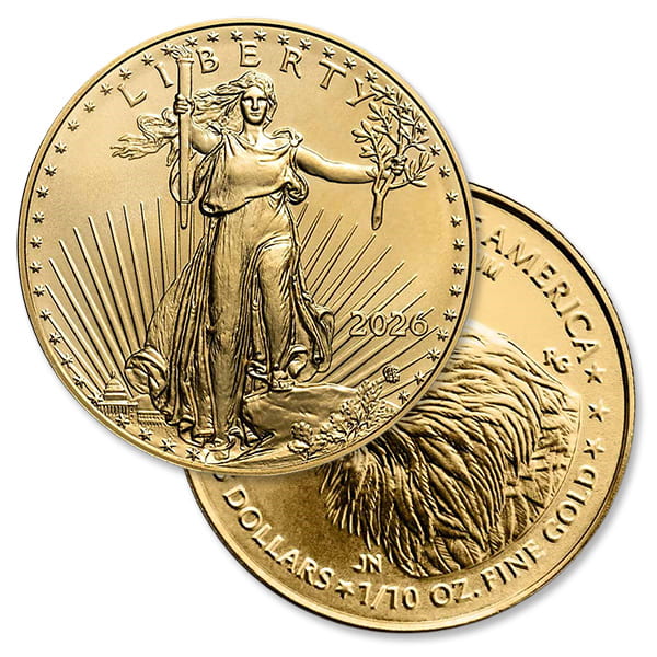 2026 1/10th Oz American Gold Eagle Coin 22k Purity