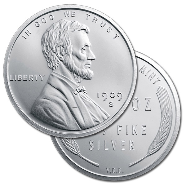 2 oz Lincoln Silver Round, Wheat Penny Design, .999 Fine – Money Metals