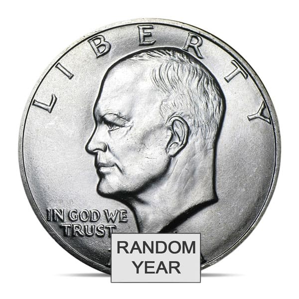 40% Silver Eisenhower Dollars (.3161 oz silver)