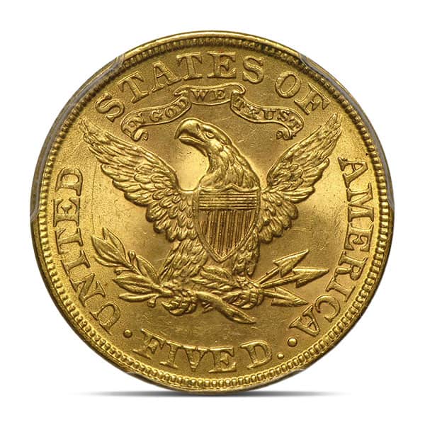 MS64 Graded $5 Liberty U.S. Gold Coin (PCGS / NGC) - Random Dates